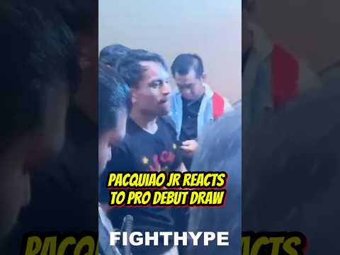 Pacquiao Jr IMMEDIATELY AFTER DRAW in Pro Debut vs Brendan Lally