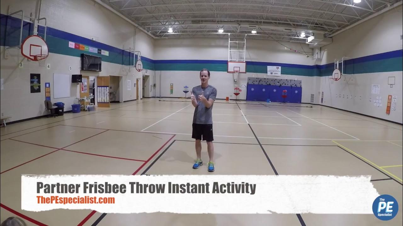 PE Instant Activity Example - Partner Frisbee Throw - YouTube