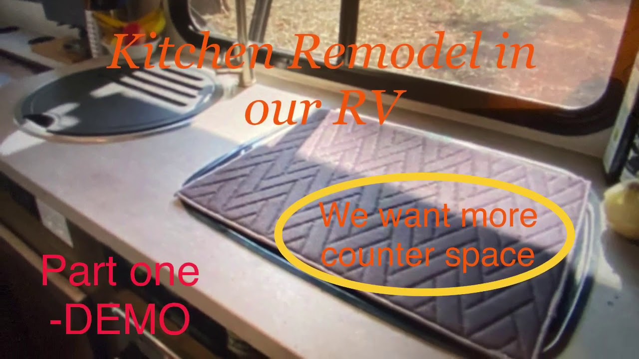 Kitchen Demo and Remodel on our NoBo 19.1 travel trailer - YouTube