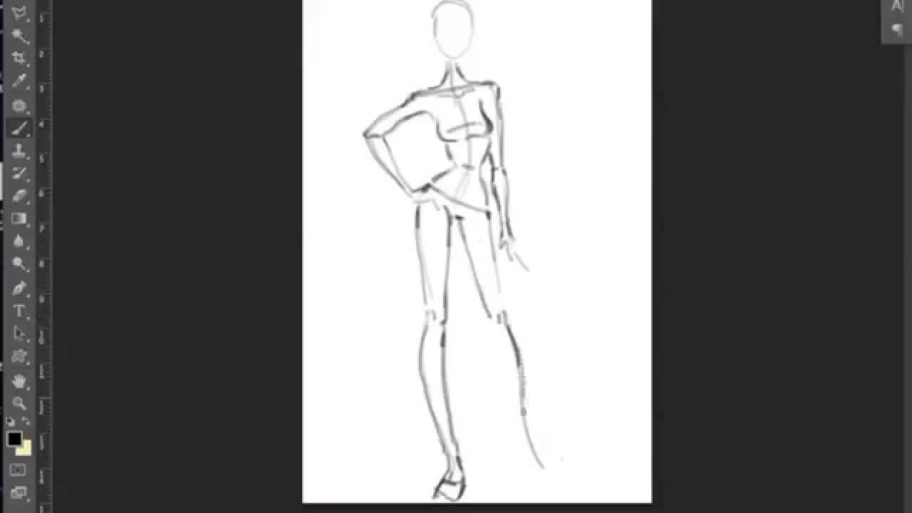 Ilustración de Moda (parte 1) base lineal. - YouTube