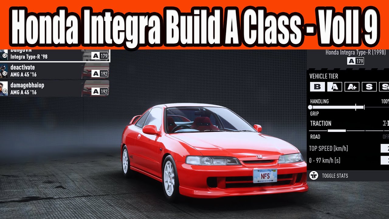 Honda Integra Type R build A Class Car in NFS Unbound Vol 9 - YouTube