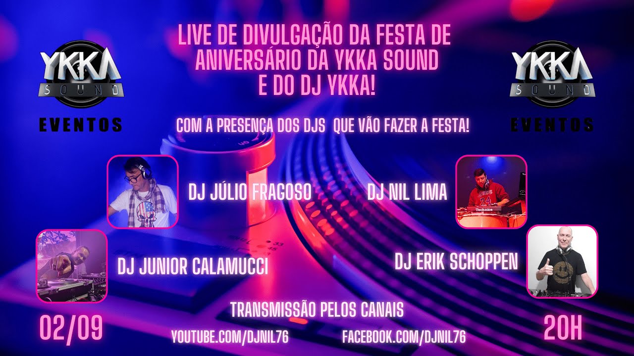 Live com os DJs Junior Calamucci, Julio Fragoso e Ykka - 02/09/2024 ...