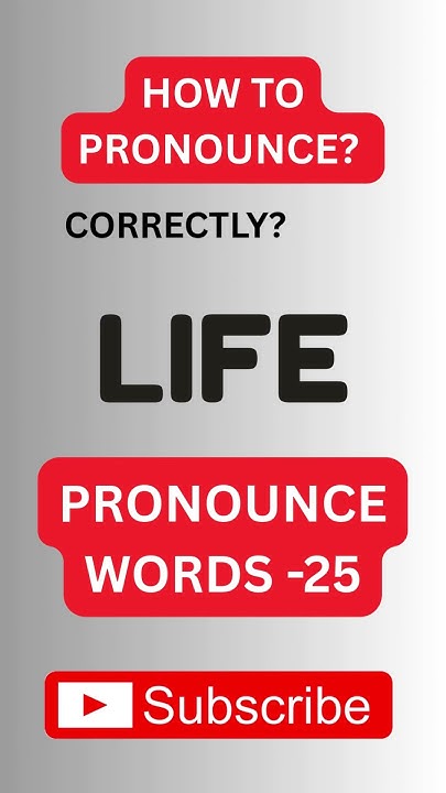 How to pronounce '' LIFE'' ? |pronounce LIFE |How to say LIFE?| - YouTube