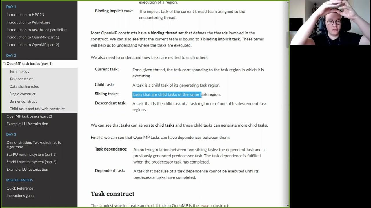 Lecture 3: OpenMP task basics part 1 - YouTube