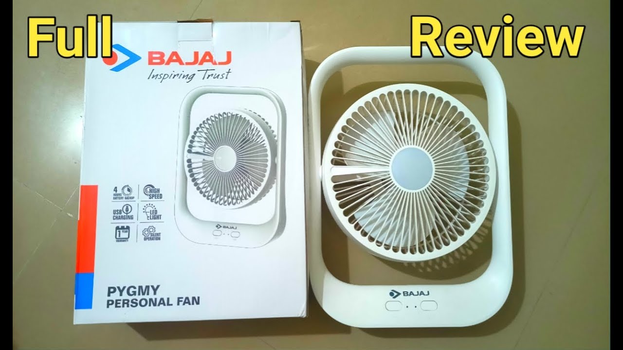 Bajaj PYGMY Personal Rechargeable Fan Testing - Powerbank, Kitchen ...