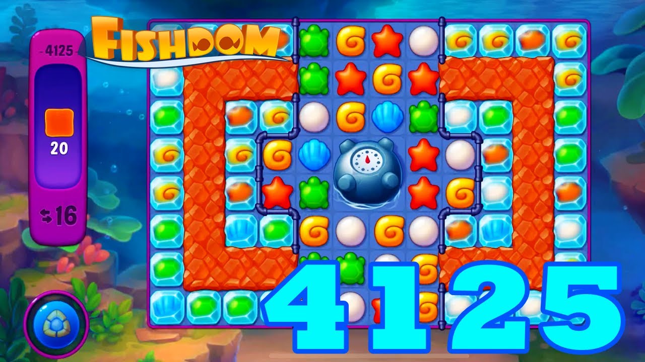 Fishdom Level 4125 HD Walkthrough | 3 - match puzzle game | gameplay ...