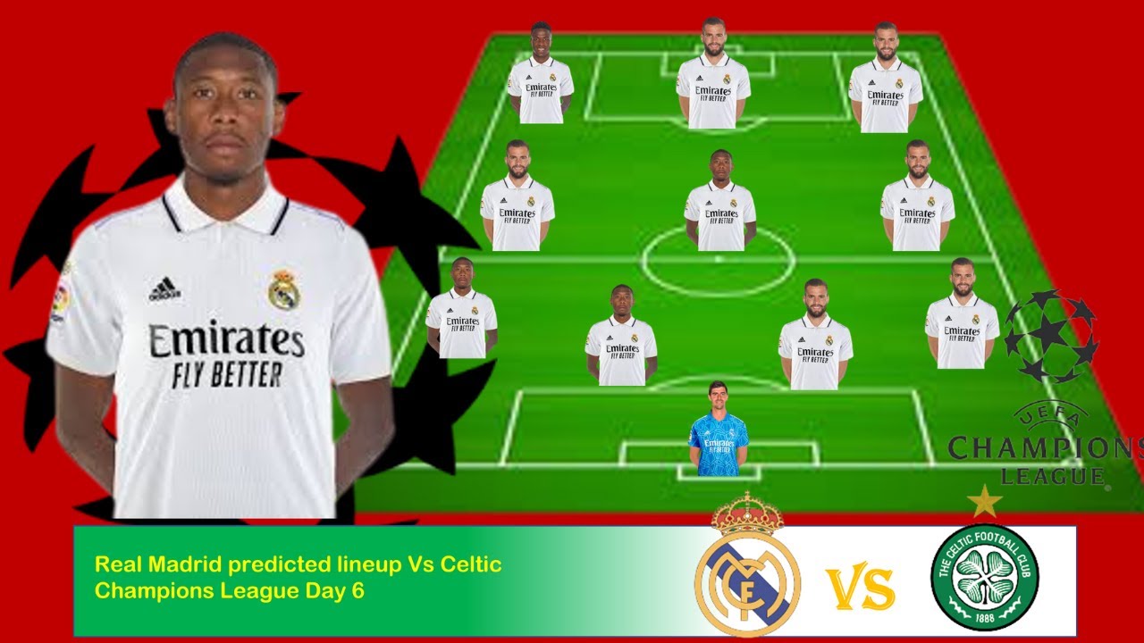 Real Madrid Predicted Lineup Vs Celtic| Champions League - YouTube