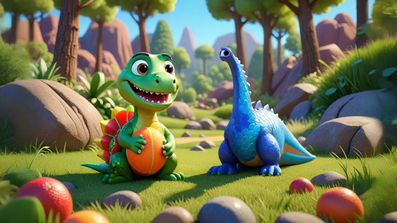 Five Little Dinosaurs Know Shapes + More Nursery Rhymes & Kids Songs ...