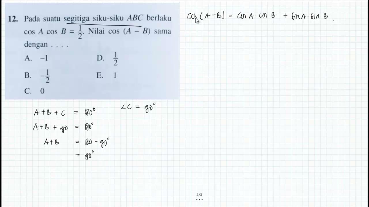 Rumus cosinus jumlah dan selisih 2 sudut part 3 - YouTube