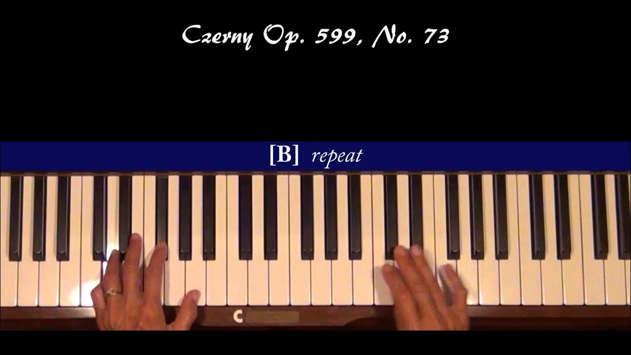 Czerny Practical Exercises for Beginners Op. 599, No. 73 Piano Tutorial - YouTube