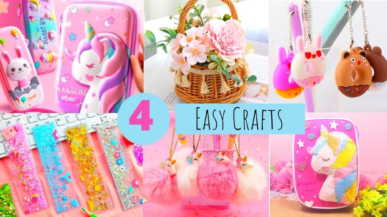 4 Clever Ideas For Making School Supplies / DIY Project Crafts - YouTube