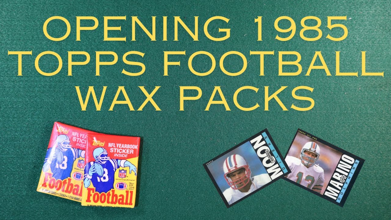 Opening 1985 Topps Football Wax Packs - YouTube