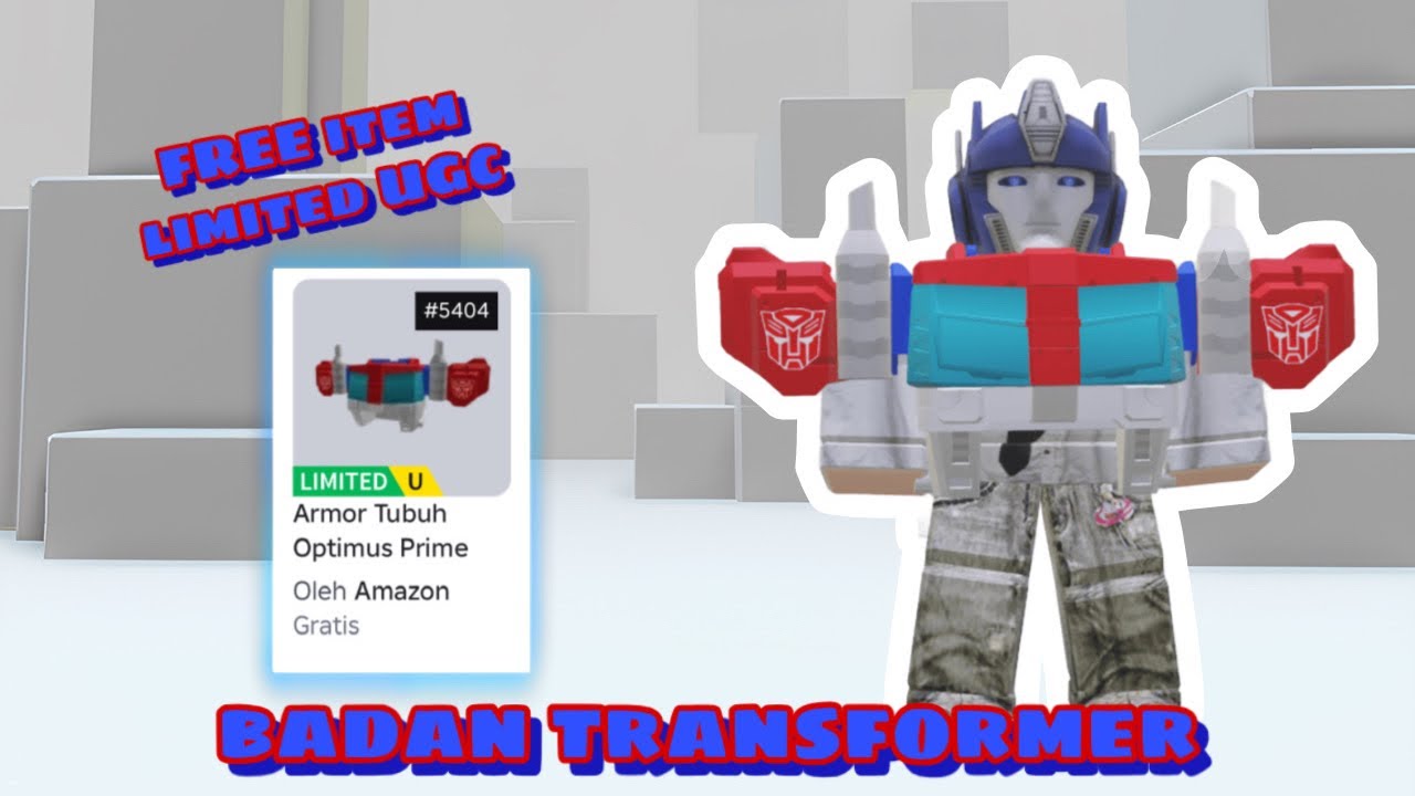 TUTORIAL FREE UGC LIMITED BADAN TRANSFORMER || Roblox - YouTube
