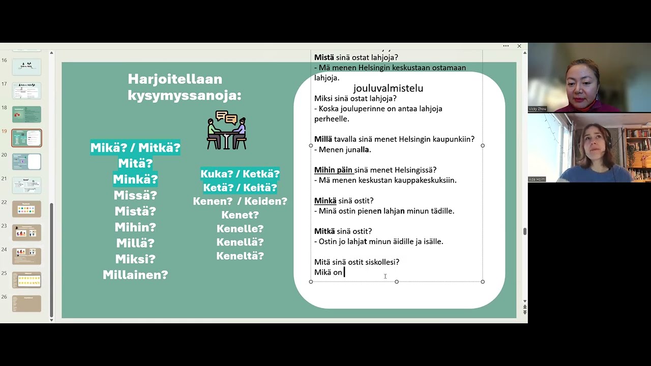 Kysymyssanat:Practice Finnish interrogative pronouns （ continued from ...