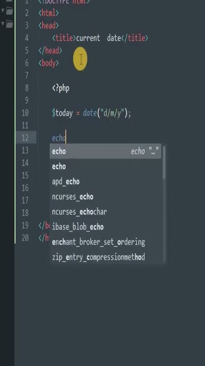 Current Date Inphp Shorts Short Php Phpscripts Php8 Code Codes Phpdeveloper Viral Html 