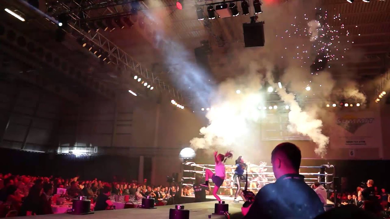 The Main Event Thai Boxing Pyro Intro from stage - YouTube