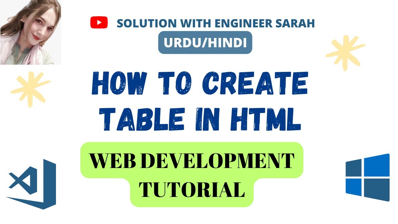 How to create tables in HTML | table, th, tr and td tags. - YouTube