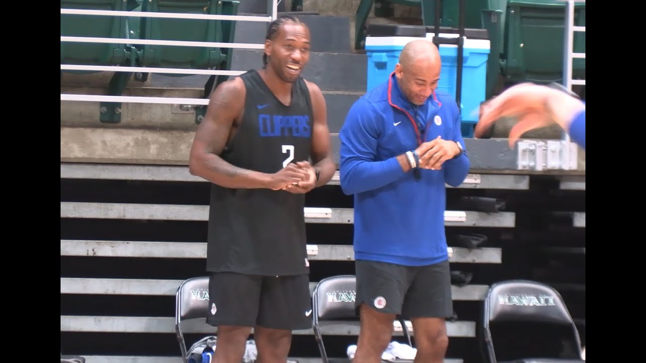 Kawhi Leonard Laughing & Having Fun At Clippers Practice In Hawaii ...