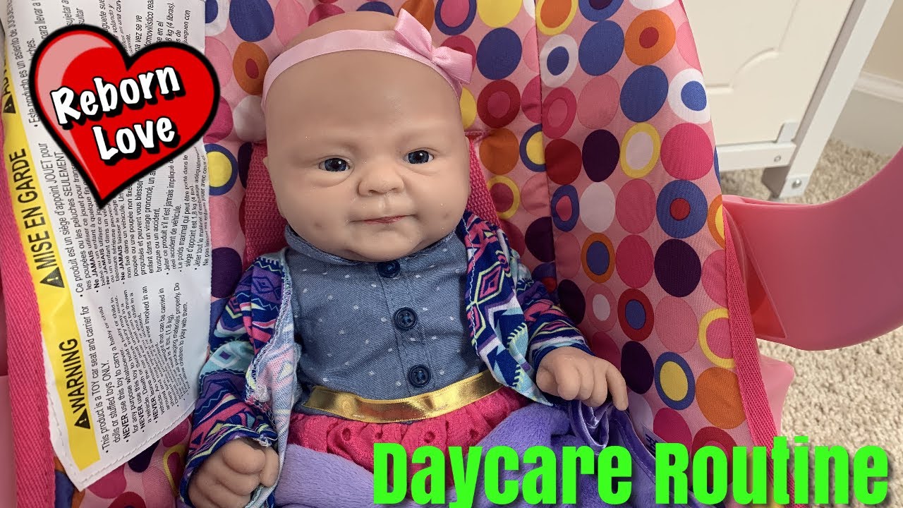 Newborn baby Before Daycare Routine Reborn Role play - YouTube