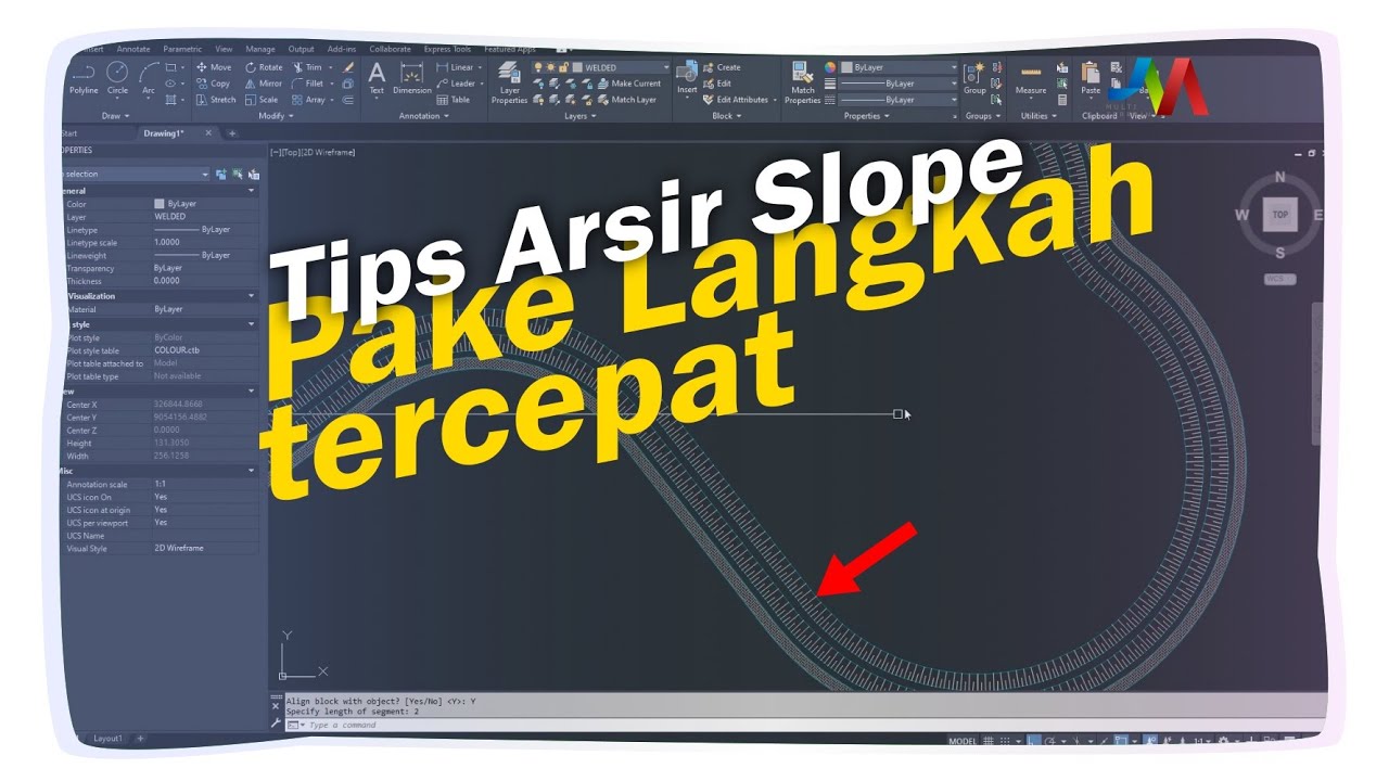 Tips membuat arsiran slope atau kemiringan dengan langkah yang cepat di ...
