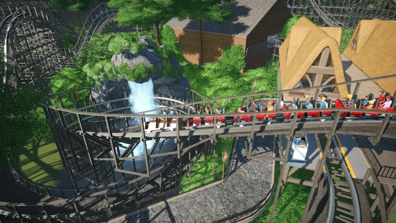 King Canopy 200ft Wooden Hypercoaster | Planet Coaster POV & Offride ...