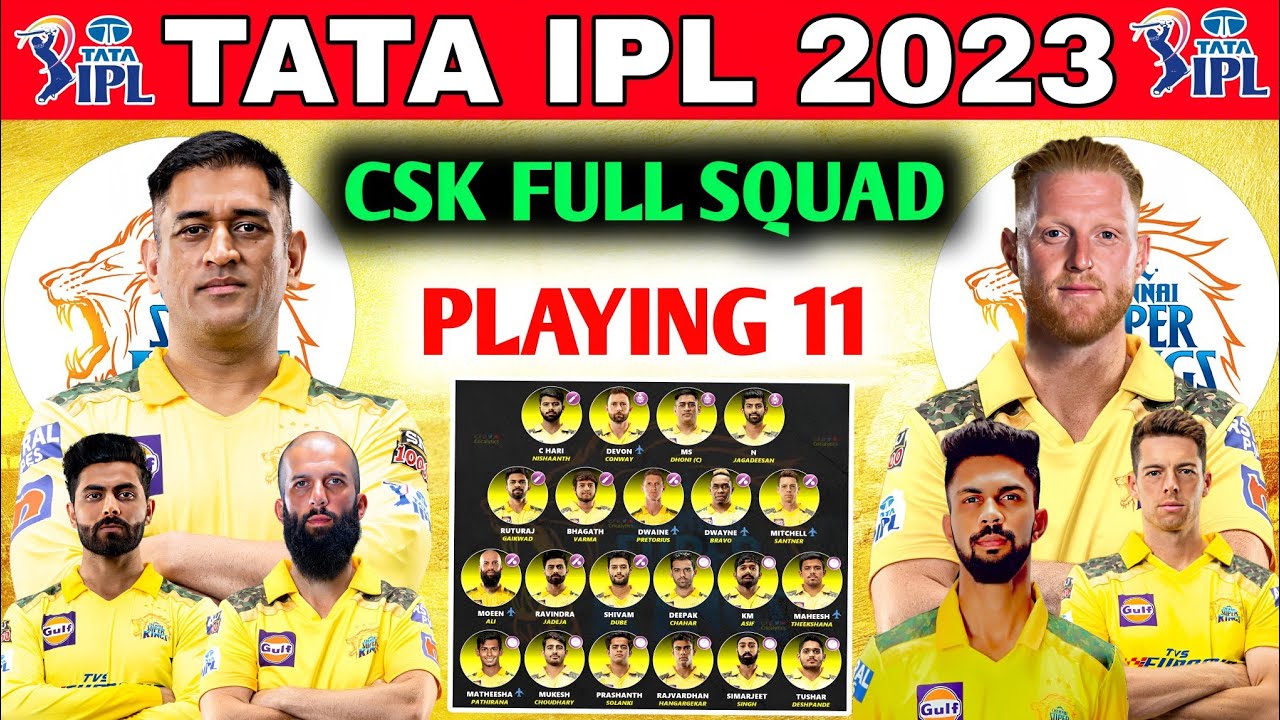 IPL 2023 Chennai Super Kings Full And Final Squad || CSK Full Squad ...
