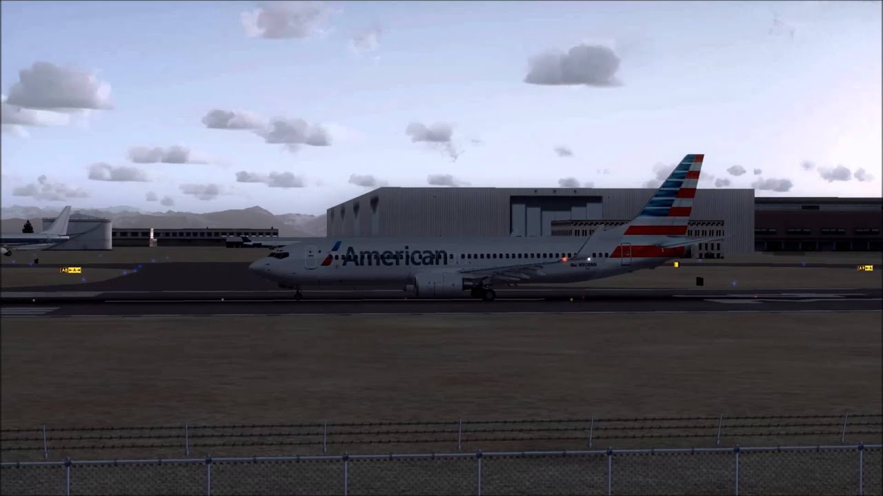 FSX Boeing 737-800 American Airlines NEW LIVERY Delivery Flight Take ...