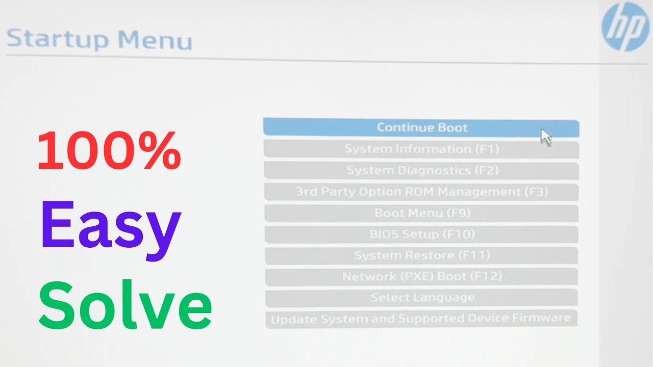 Hp Laptop/Desktop Bios Problem Solve | Hp all in one Boot Menu - YouTube