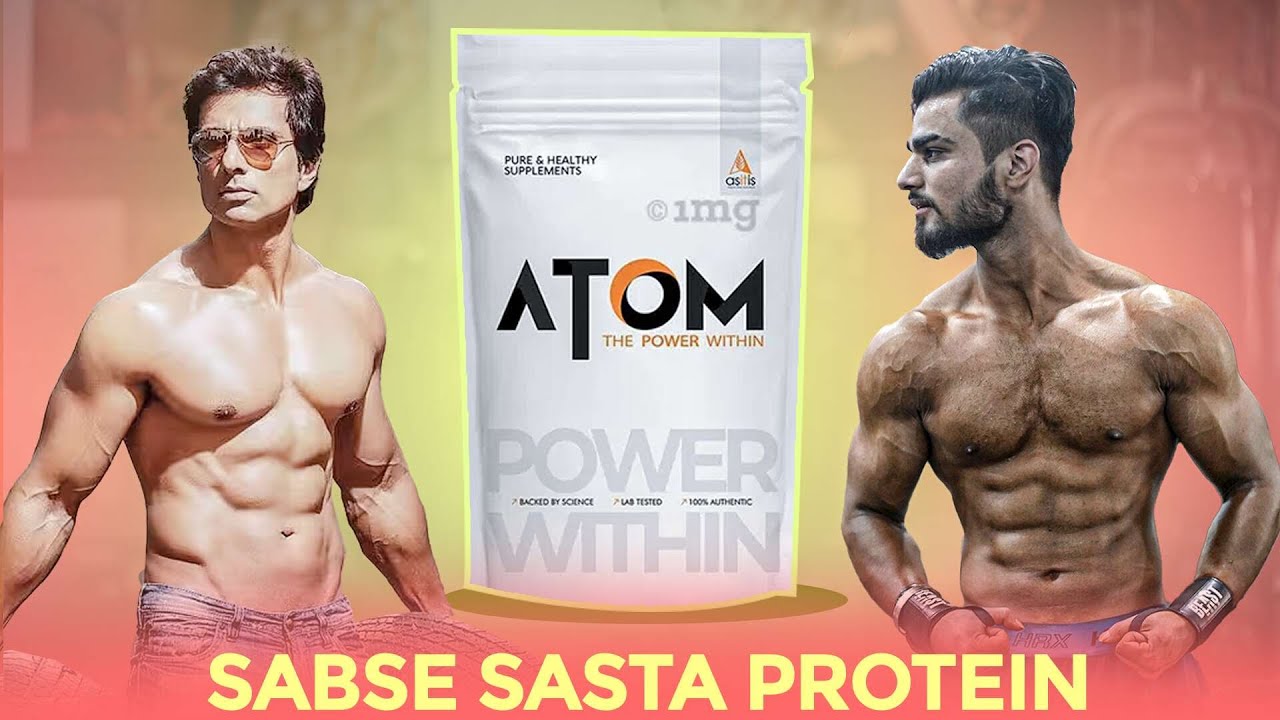 India Ka Sabse Sasta Whey Protein | Atom Whey protein review | rjdevgn ...