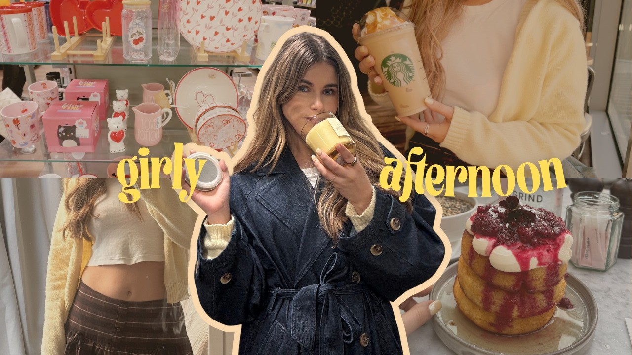 spend a girly day with me | shopping. brunch & haul - YouTube