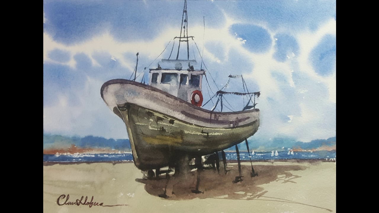 Proceso de PAISAJE EN ACUARELA | Relax Watercolor SPEED PAINTING ...