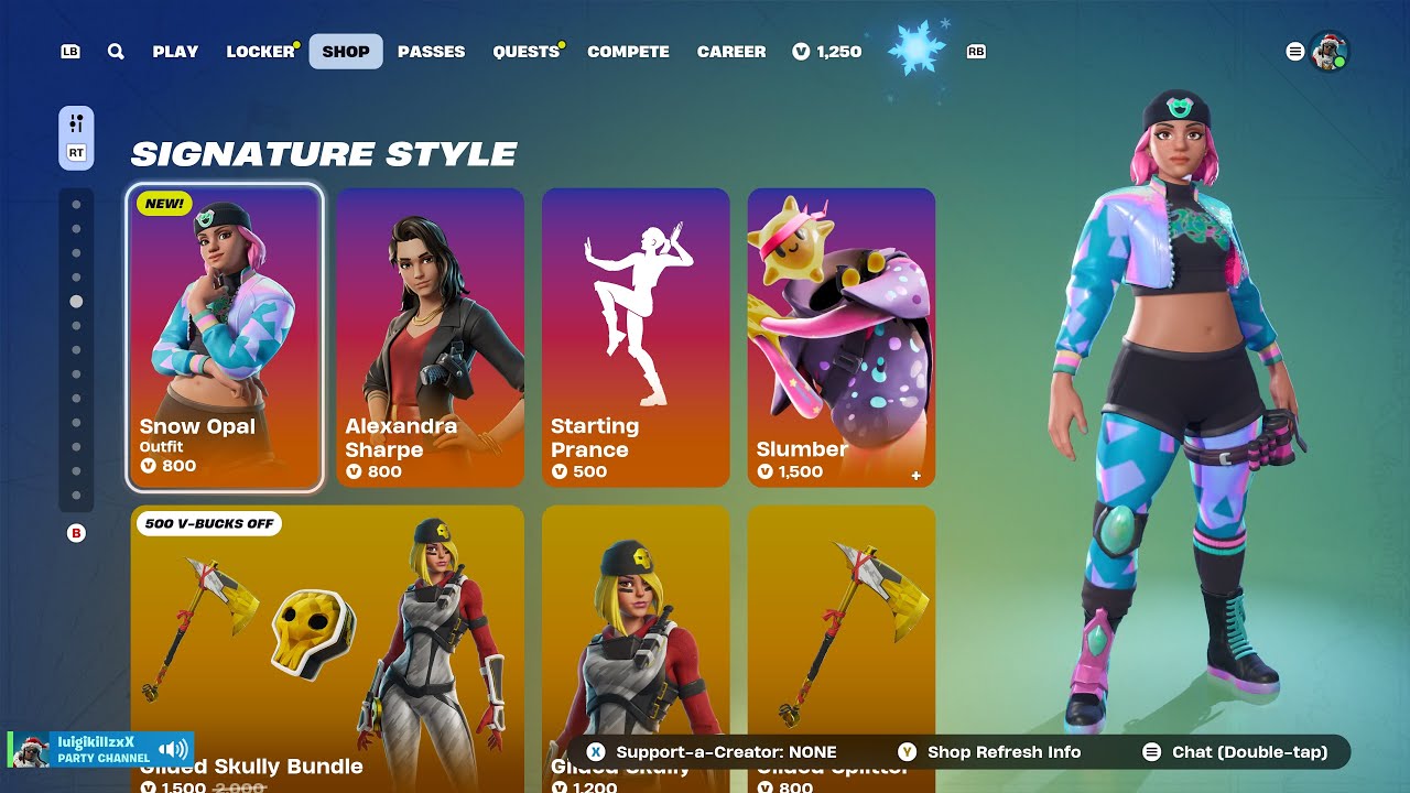 New Snow Opal Skin Dropped In The Fortnite Item Shop [01/02/2025] # ...
