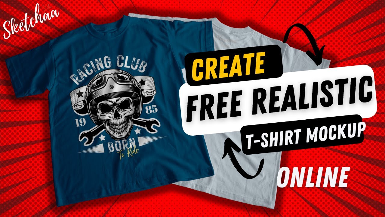 Realistic T-Shirt Mockup | Online Mockup Template | T-shirt Mockup Free ...