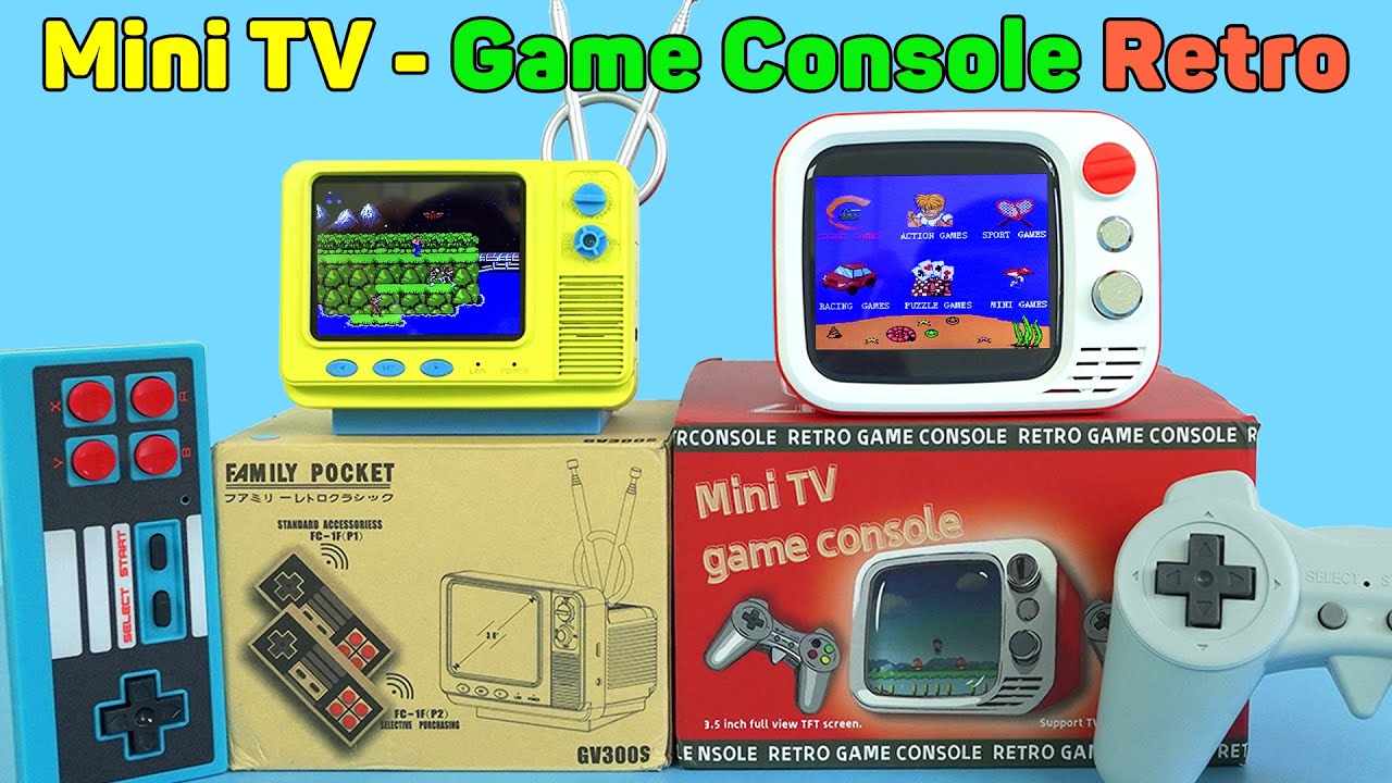 Mini TV - Game Console, Retro Mini Arcade Machine, Two Players and ...
