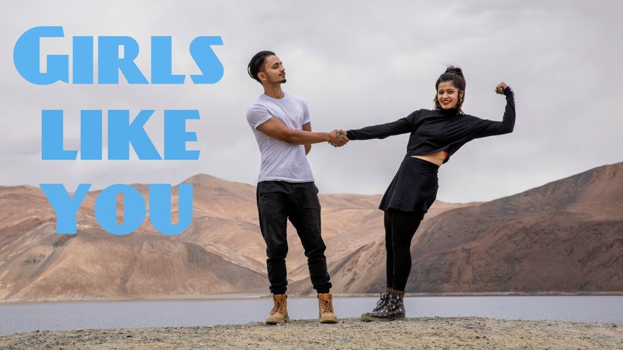 Girls Like You | Dancing in LADAKH | Maroon 5 ft. Cardi B | Gaurav N ...