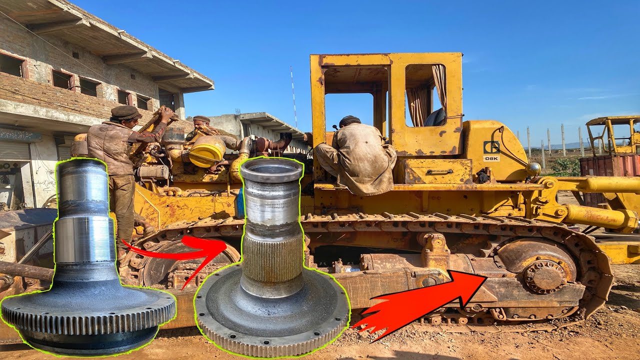How To Repair Caterpillar D8K Dozer Final drive Tube in Local Workshop ...