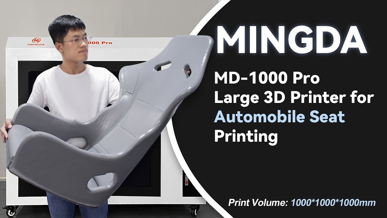 MINGDA MD-1000 Pro Large 3D Printer for Automobile Seat Printing - YouTube