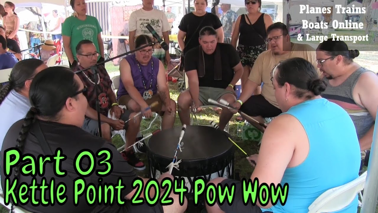 PTBO Visits The Kettle Point 2024 Pow Wow Playing Drums Part 03 - YouTube