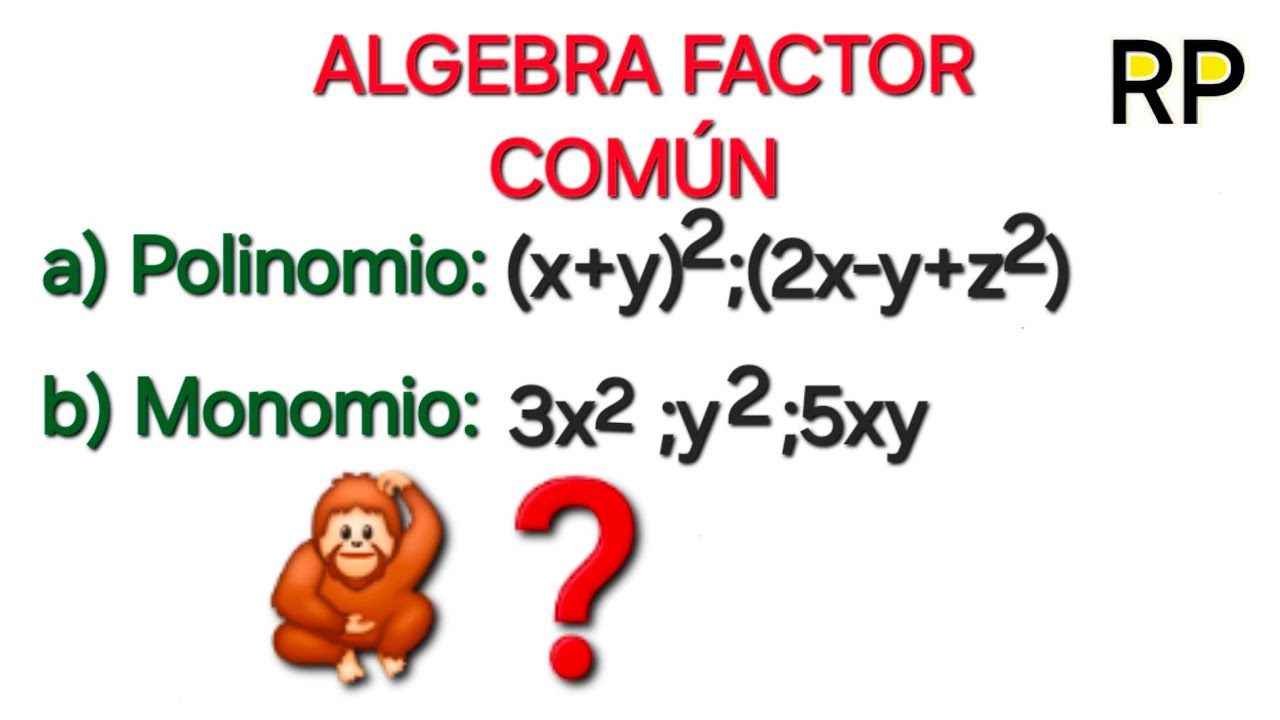 Las Matemáticas, Álgebra, Factor Común de Polinomios! #matemática # ...