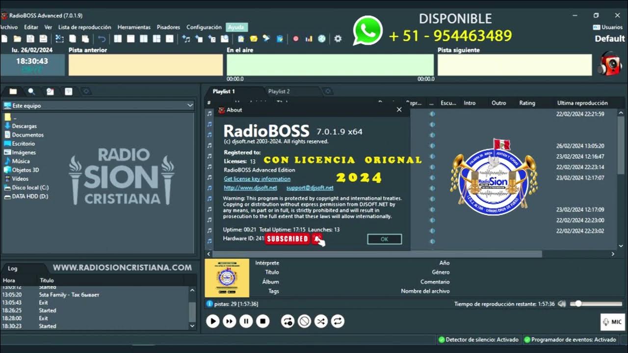 RadioBOSS Advanced NUEVA Versión 7.0.1.9 Ya Esta Disponible En ☎ WhatsApp + 51 - 954 463 489 ...