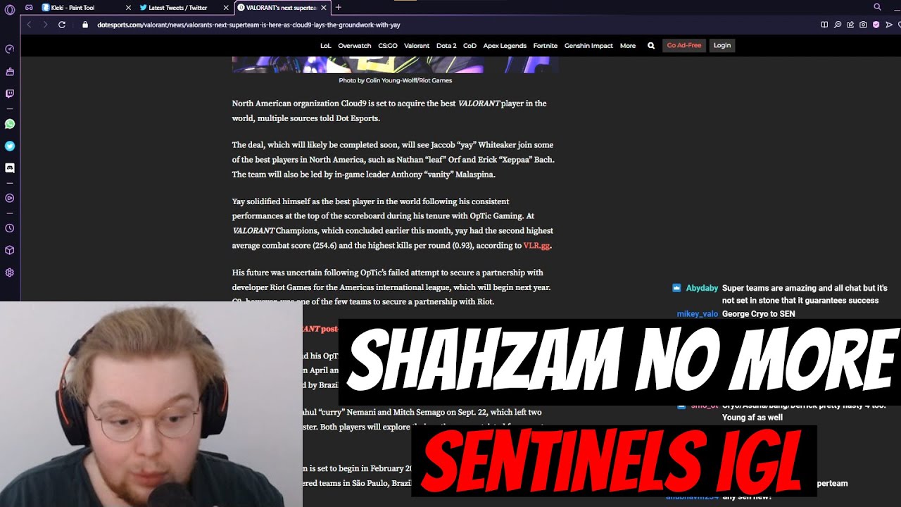 Valyn to join Sentinels as igl - YouTube