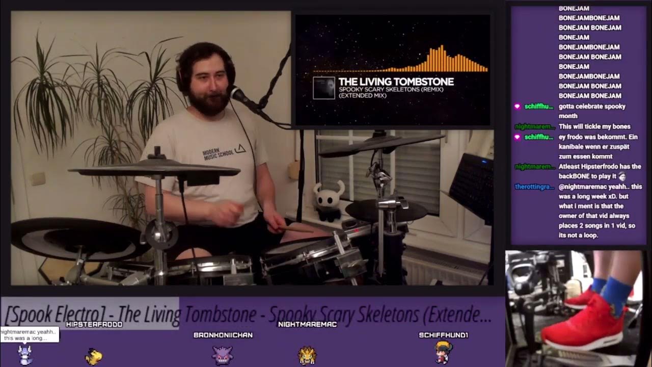 The Living Tombstone - Spooky Scary Skeletons | Drum Cover - YouTube