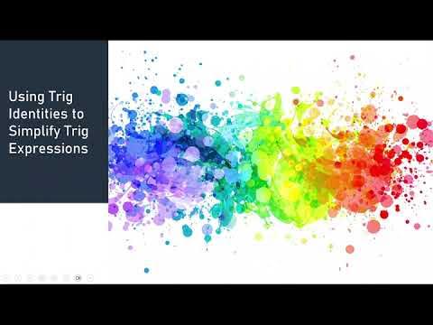 Using Trig Identities to Simplify Trig Expressions - YouTube