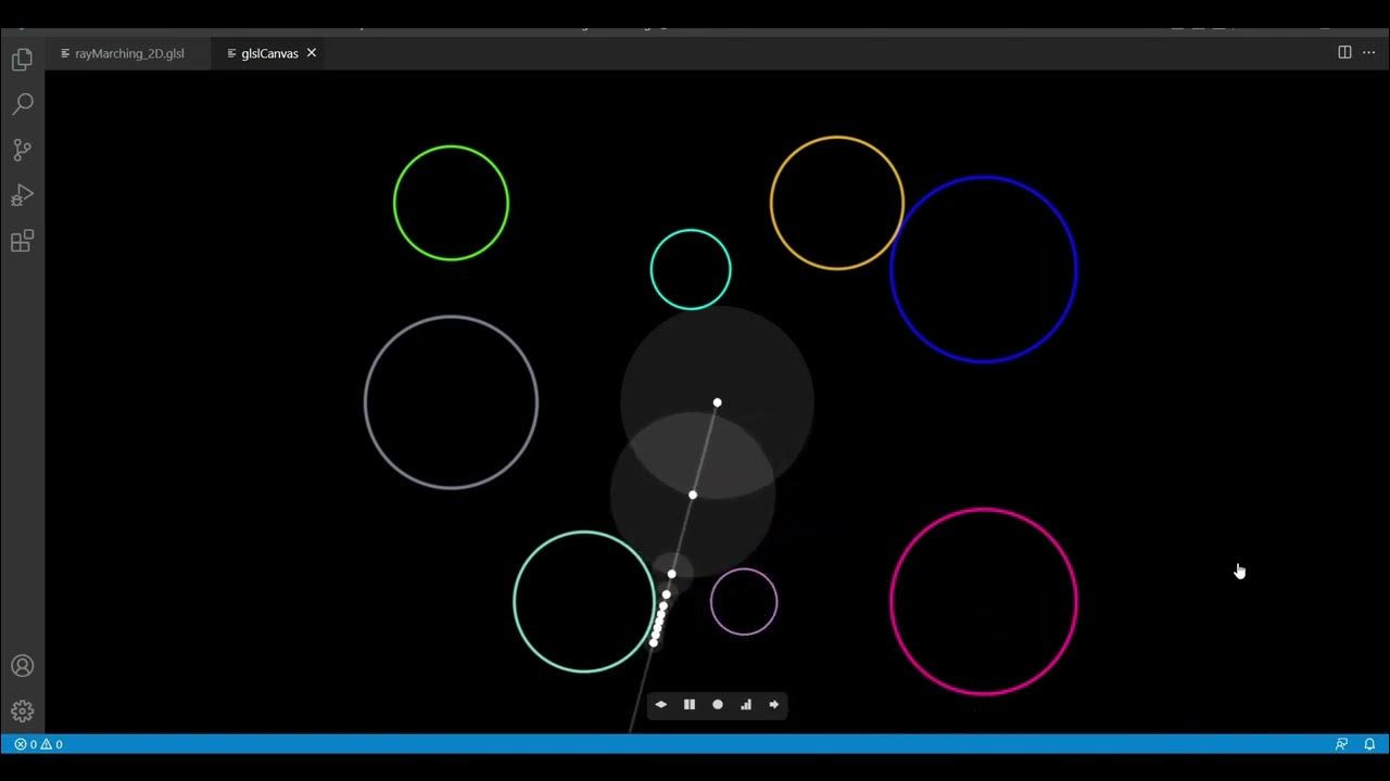 Ray Marching 2D visualization in GLSL - YouTube
