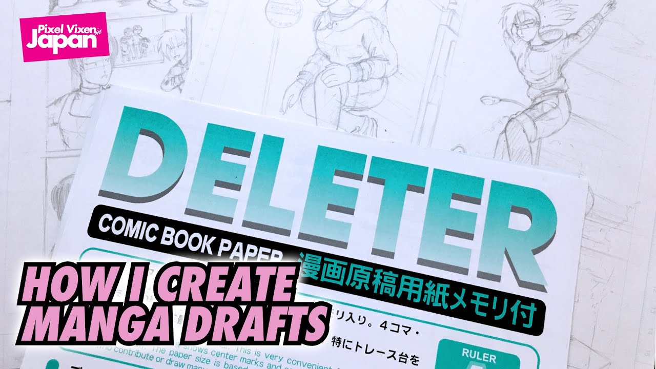 How To Create Draft Comicmanga Pages Using Deleter Manga Paper By Hand Youtube