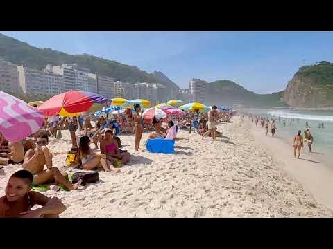 Rio de Janeiro Copacabana Beach Beach Walk Tours BRAZIL - YouTube