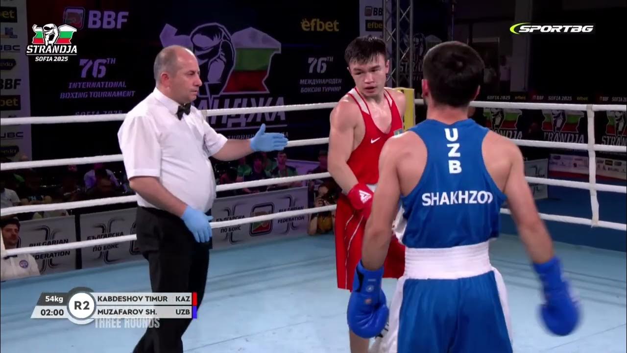 Timur Kabdeshov KAZ vs Shakhzod Muzafarov UZB | 2025 Strandja International Boxing Tournament ...