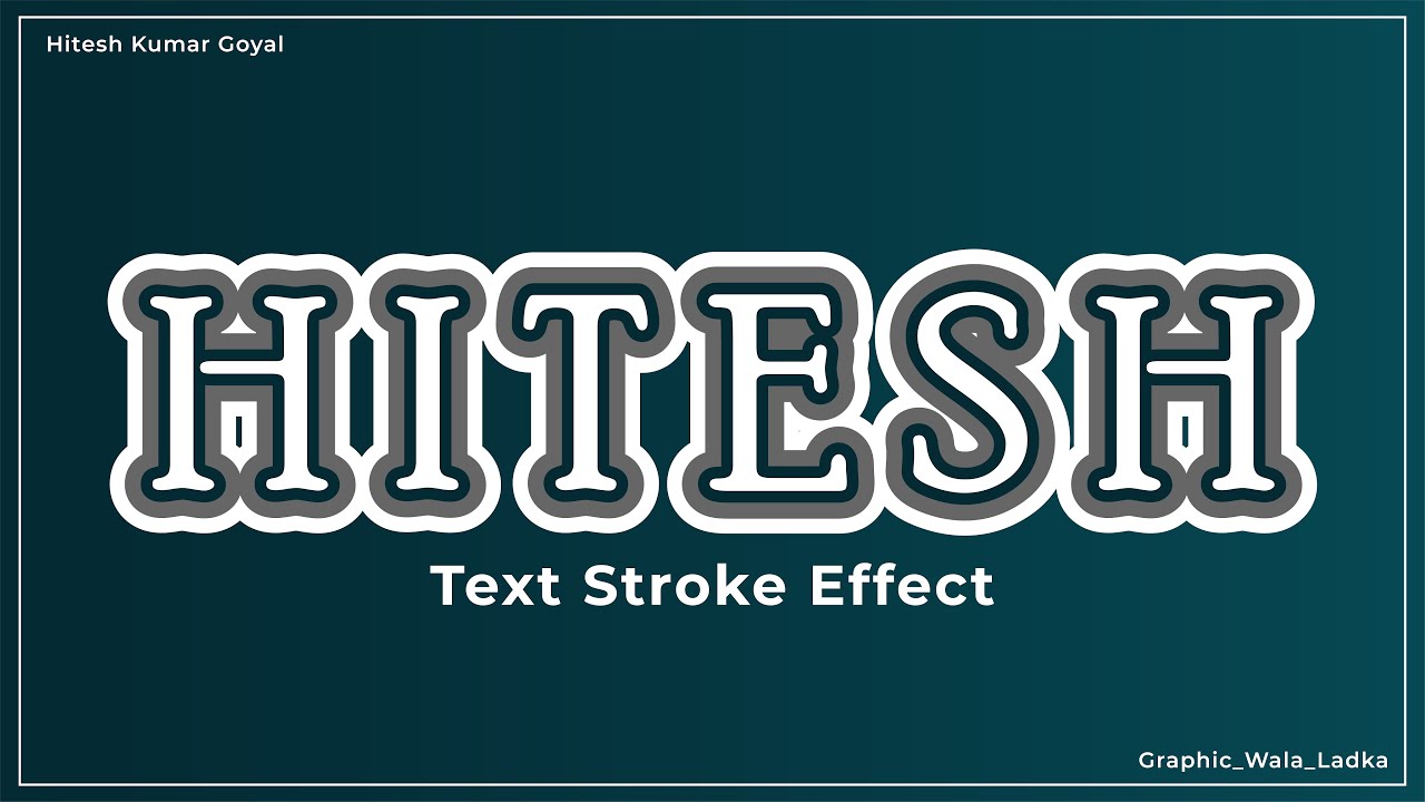 Text Stroke Effect In Adobe Illustrator Tutorial | Adobe Illustrator ...