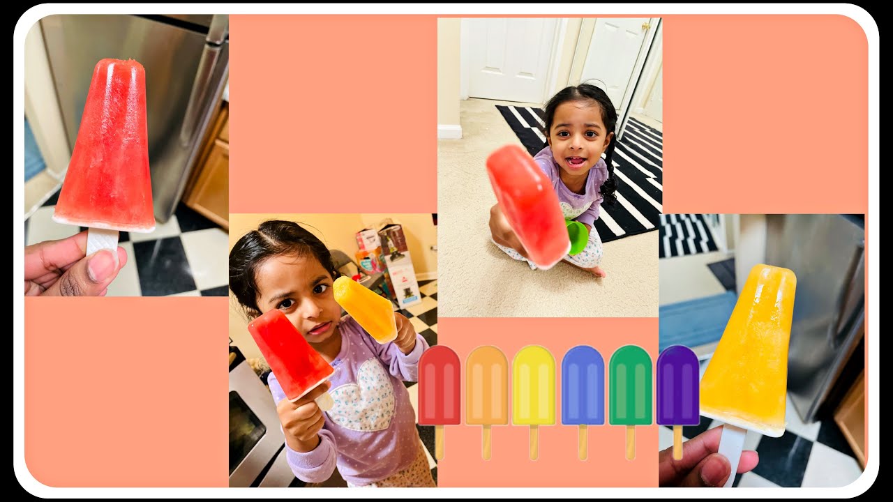 Homemade fruit popsicles | Healthy eating for children | Orange and ...