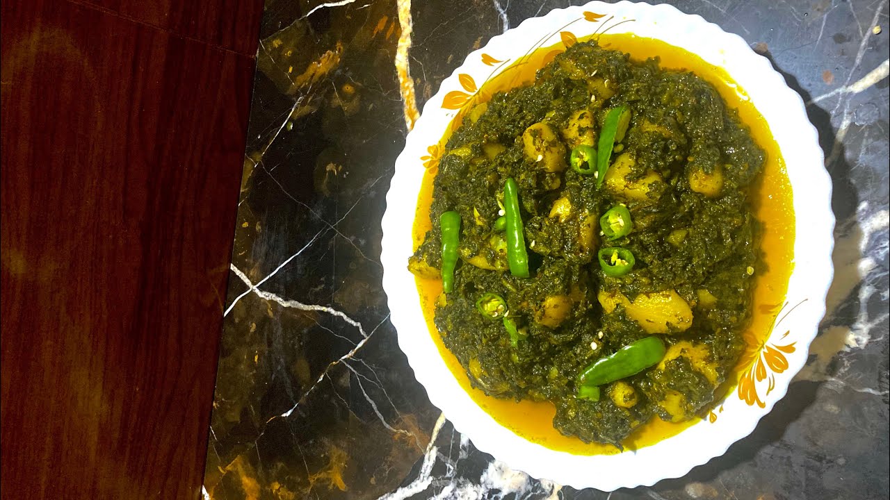 Makhni Milk Palak Alu Recipe Palak Alu With Butter Milk Easy Recipe ...